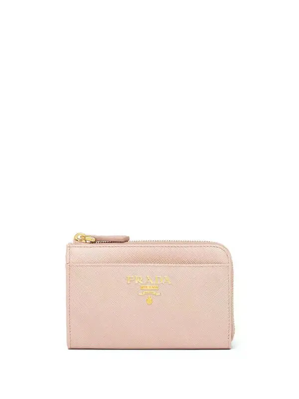 Prada Leather Keychain Wallet - Pink