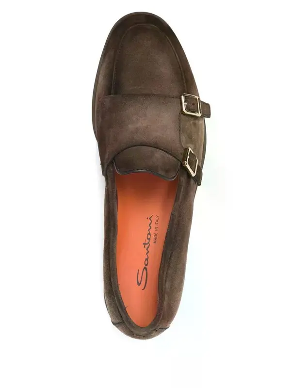 Santoni Suede Monk Shoes