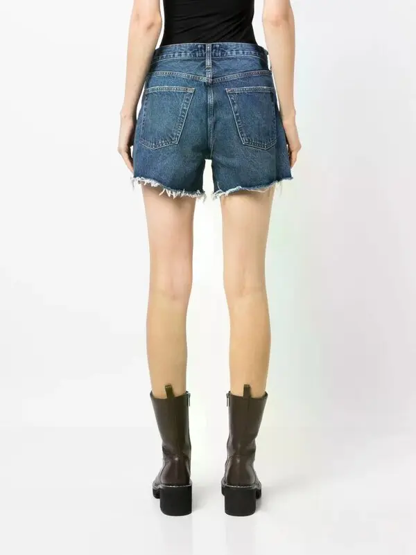 AGOLDE Parker Raw-cut Denim Shorts