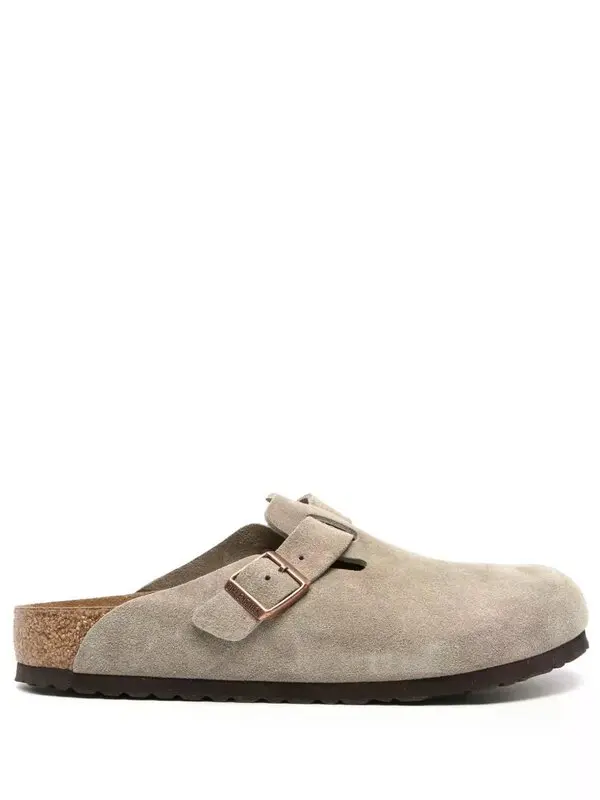 BIRKENSTOCK Boston Buckle-fastening Slides - Neutrals