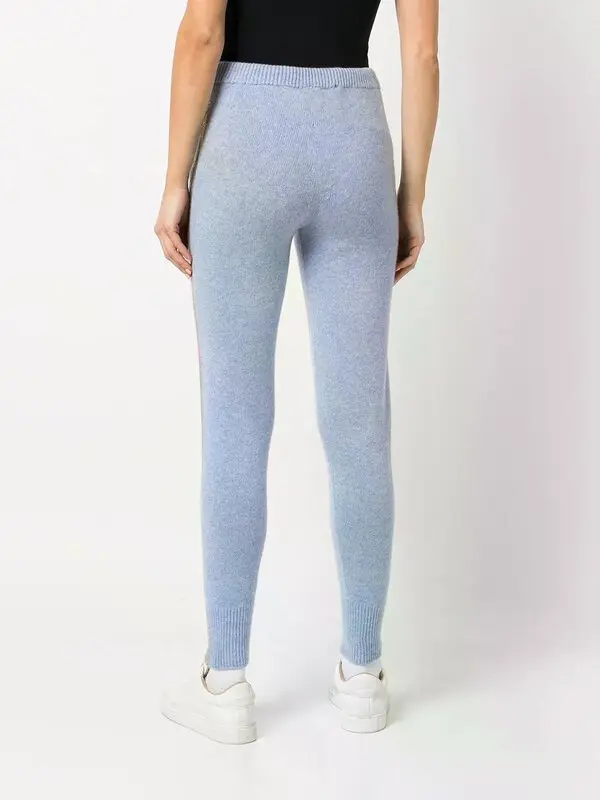 MADISON MAISON Laminated-stripe Cashmere Trousers