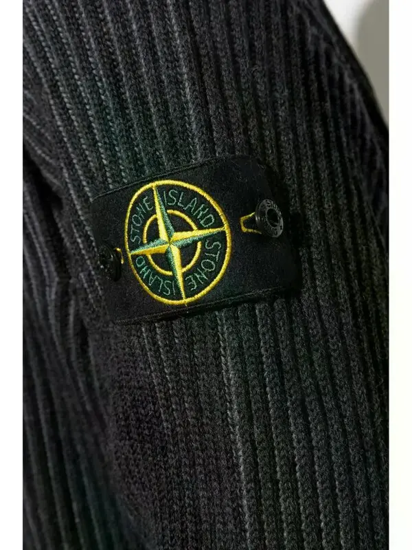 Stone Island Quarter-zip Virgin Wool Cardigan