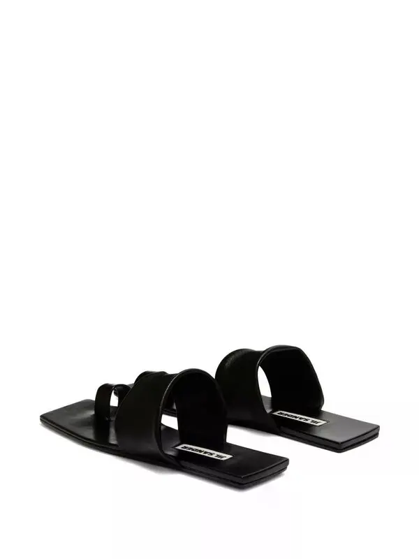 JIL SANDER Square Open-toe Leather Sandals