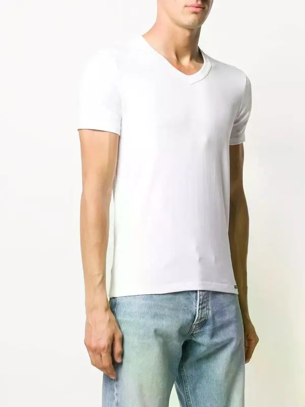 TOM FORD V-neck Cotton T-shirt - White
