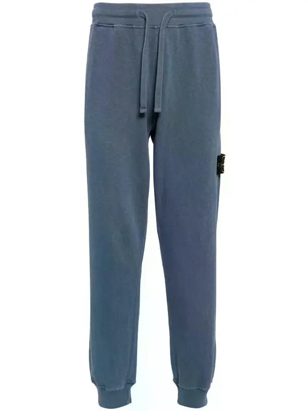 Stone Island Compass-badge Cotton Track Pants - Blue