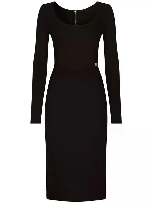 Dolce & Gabbana Logo Milano-rib Midi Dress