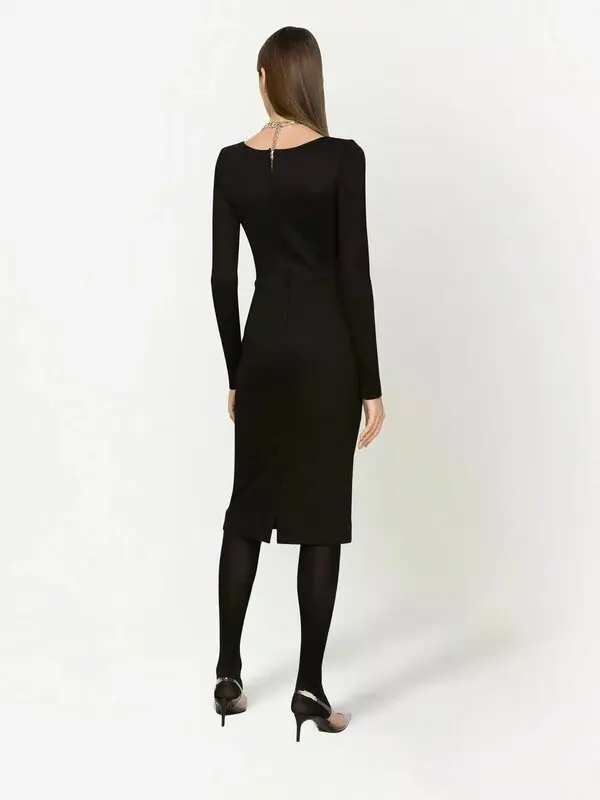 Dolce & Gabbana Logo Milano-rib Midi Dress