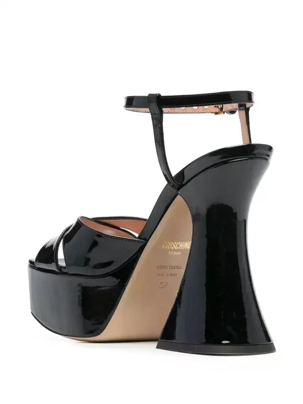 Moschino Patent Leather Platform Sandals