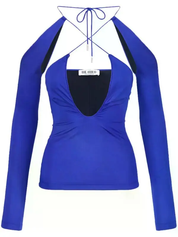 Attico Zane Cut-out Top - Blue