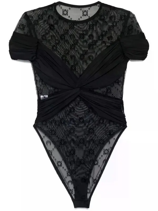 MARINE SERRE Draped Jersey Bodysuit