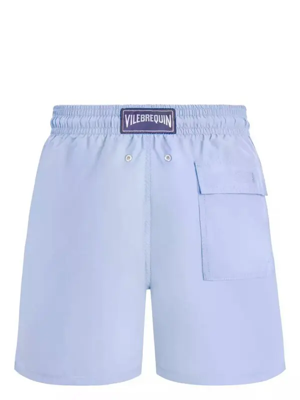 Vilebrequin Moorea Logo-appliqué Swim Shorts - Blue