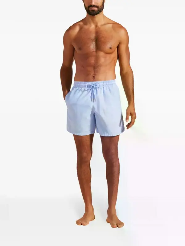 Vilebrequin Moorea Logo-appliqué Swim Shorts - Blue