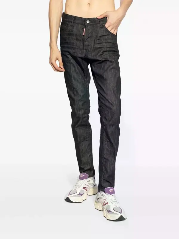 Dsquared2 Logo-patch Cotton Jeans - Grey