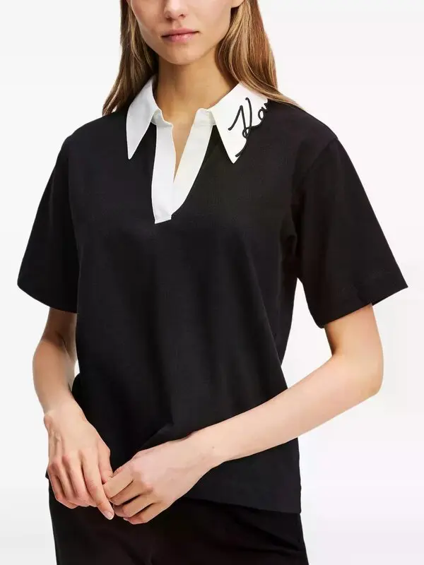 Karl Lagerfeld Signature Polo Top