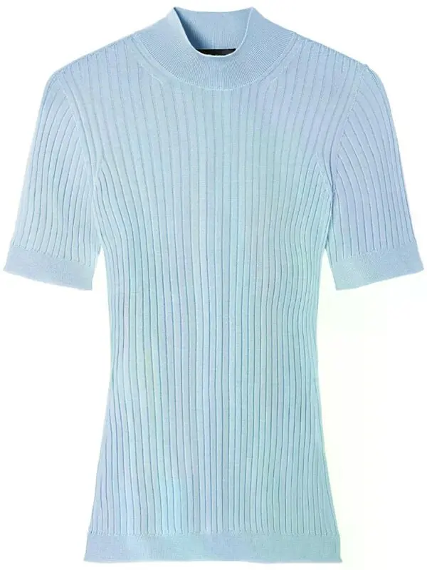 Versace Ribbed-knit Wool Top