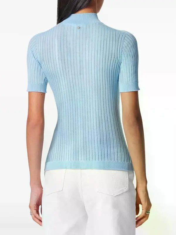 Versace Ribbed-knit Wool Top