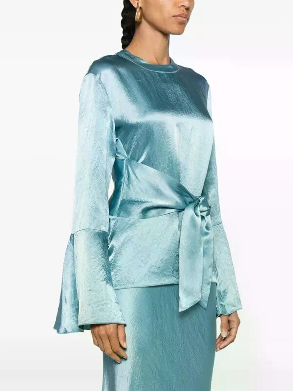 Nanushka Ilon Belted Blouse
