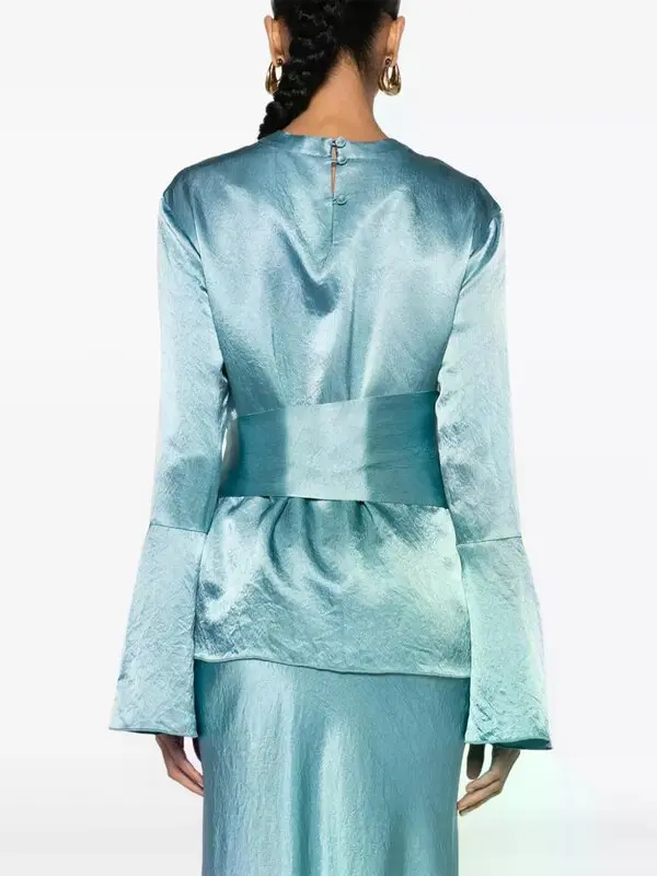 Nanushka Ilon Belted Blouse