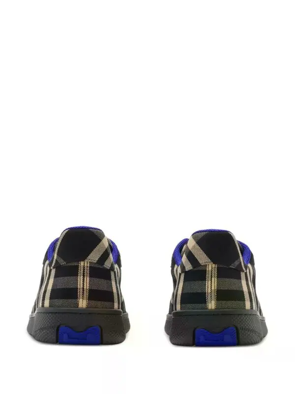 Burberry Checkered Lace-up Sneakers - Black