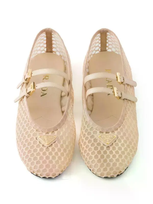 Prada Mesh Ballet Flats - Neutrals