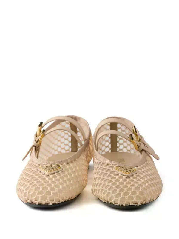 Prada Mesh Ballet Flats - Neutrals
