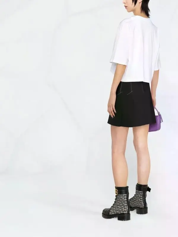 Balmain Logo-print Cropped T-shirt