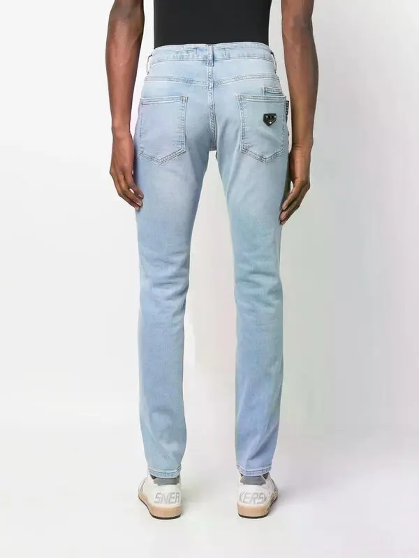 Philipp Plein Super Straight-cut Stonewashed Jeans