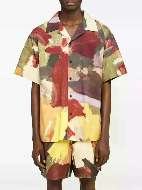 JW Anderson Abstract-print Cotton Shirt