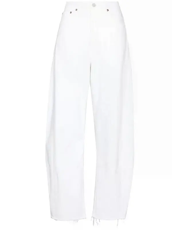AGOLDE High-waist Wide-leg Jeans - White