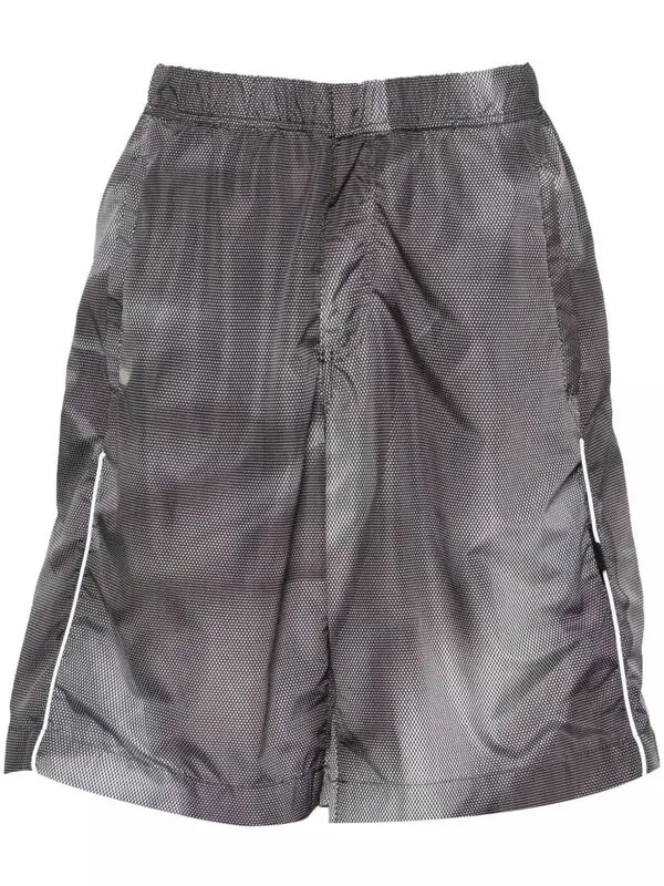 44 LABEL GROUP Crinkle Graphic-print Shorts