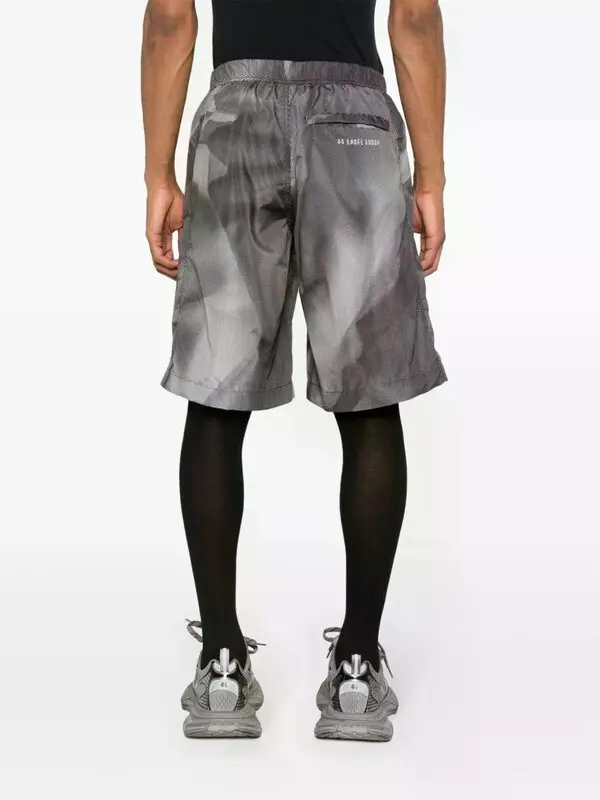44 LABEL GROUP Crinkle Graphic-print Shorts