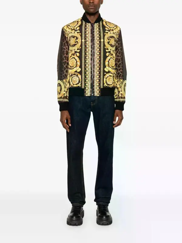 Versace Barocco-print Bomber Jacket