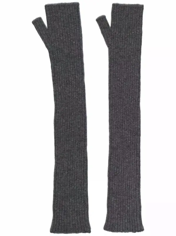 BARRIE Cashmere Fingerless Gloves - Grey