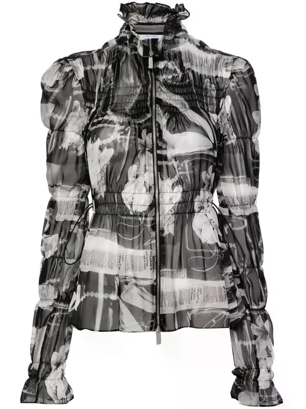 Off-White Xray Silk Blouse