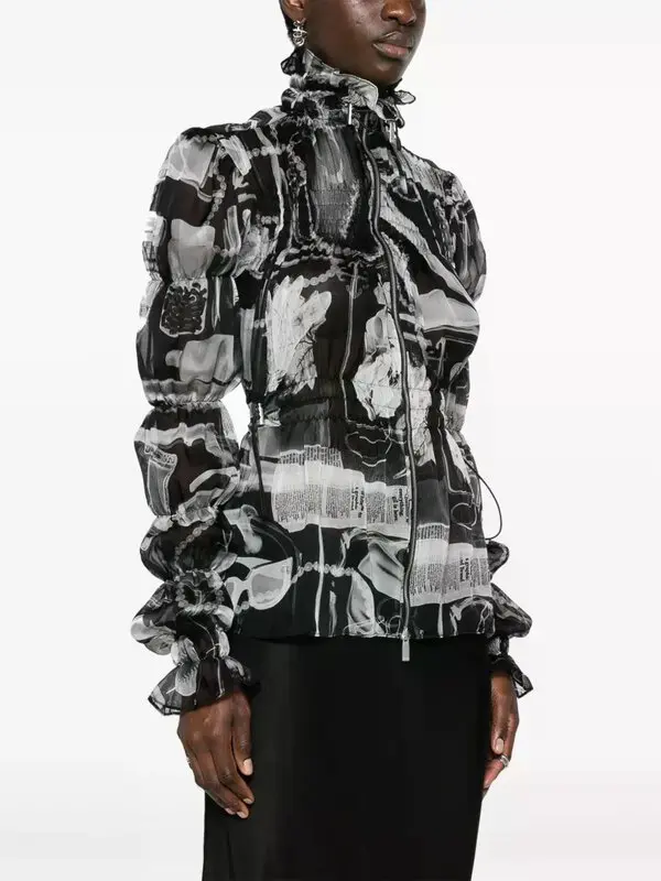 Off-White Xray Silk Blouse