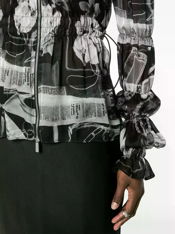 Off-White Xray Silk Blouse