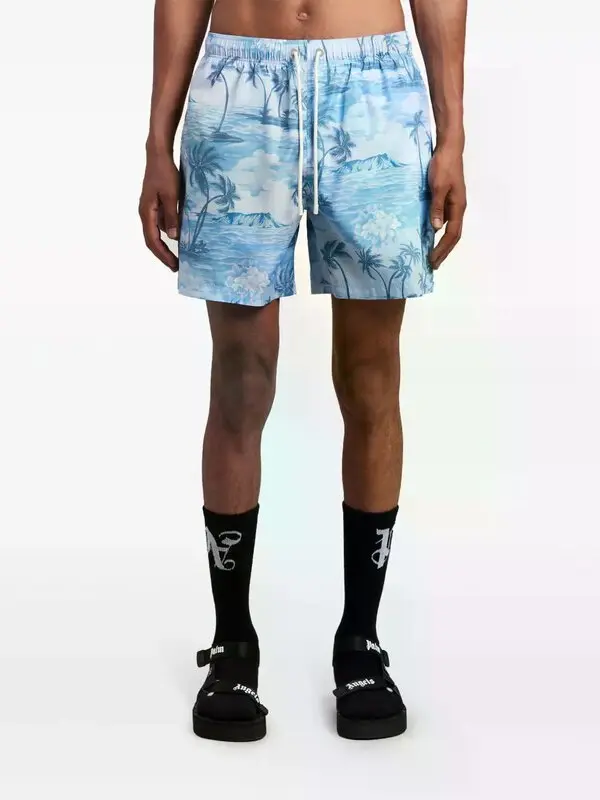 Palm Angels Sunset Print Swim Shorts