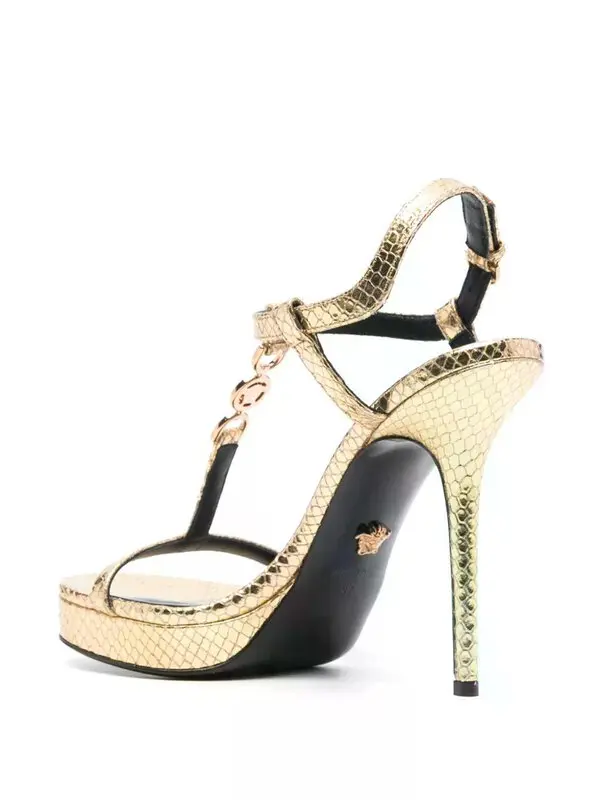 Versace Medusa '95 115mm Metallic Sandals