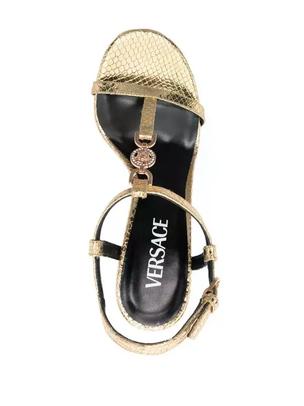 Versace Medusa '95 115mm Metallic Sandals