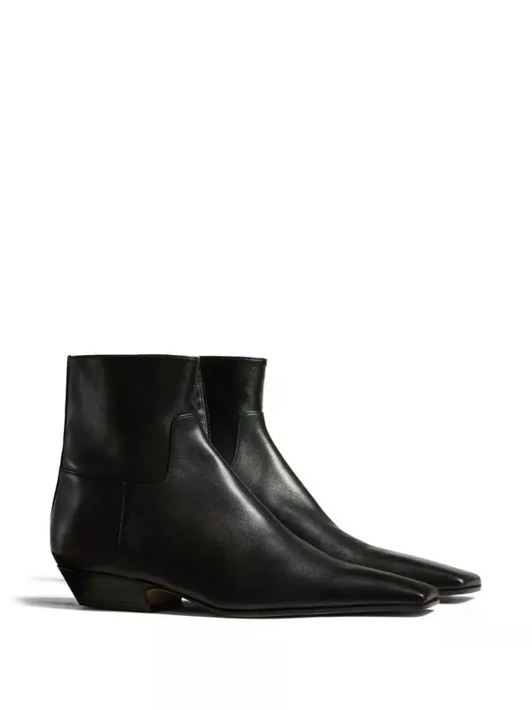 Khaite The Marfa Leather Ankle Boots