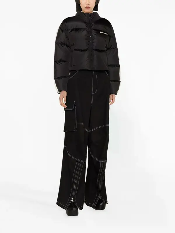 Palm Angels Logo-embroidered Puffer Jacket