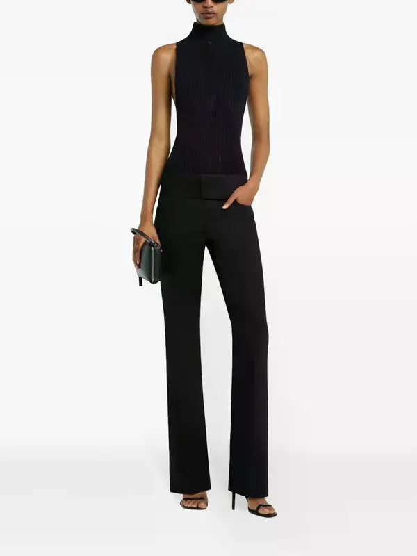 COURREGES Ribbed Mock-neck Tank Top