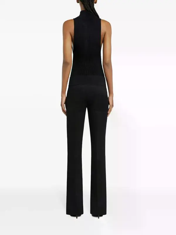 COURREGES Ribbed Mock-neck Tank Top