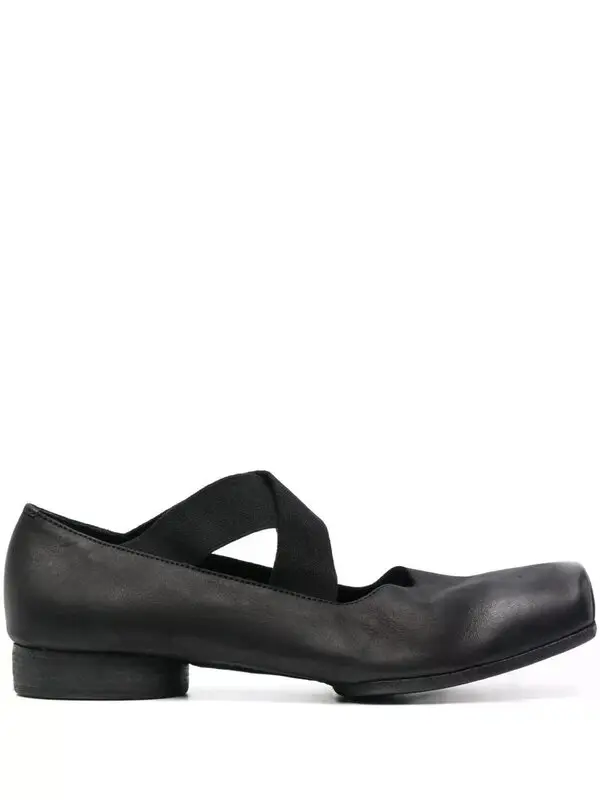 UMA WANG Criss-cross Ballet Flats - Black