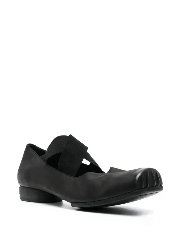 UMA WANG Criss-cross Ballet Flats - Black
