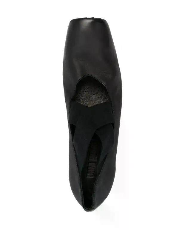 UMA WANG Criss-cross Ballet Flats - Black
