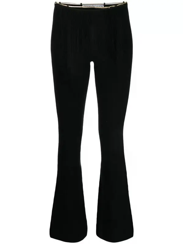 Alexander Wang Ribbed Chain-link Flared Trousers