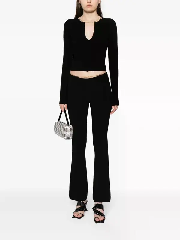 Alexander Wang Ribbed Chain-link Flared Trousers