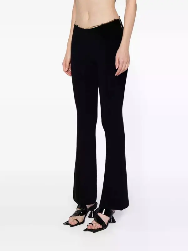 Alexander Wang Ribbed Chain-link Flared Trousers