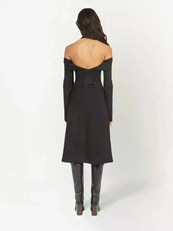 FERRAGAMO Off-shoulder Midi Dress